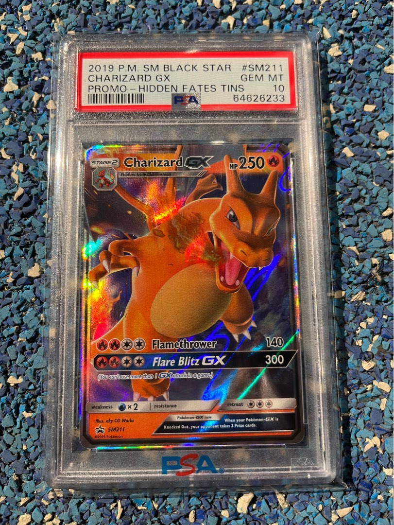 PSA 10 Charizard GX Hidden Fates Tin Promo Pokemon TCG Card Lugia V ...