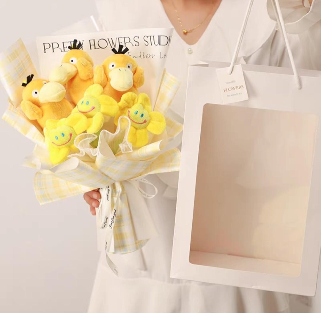 psyduck plush sunflower flower bouquet | Birthday Flower|Anniversary ...
