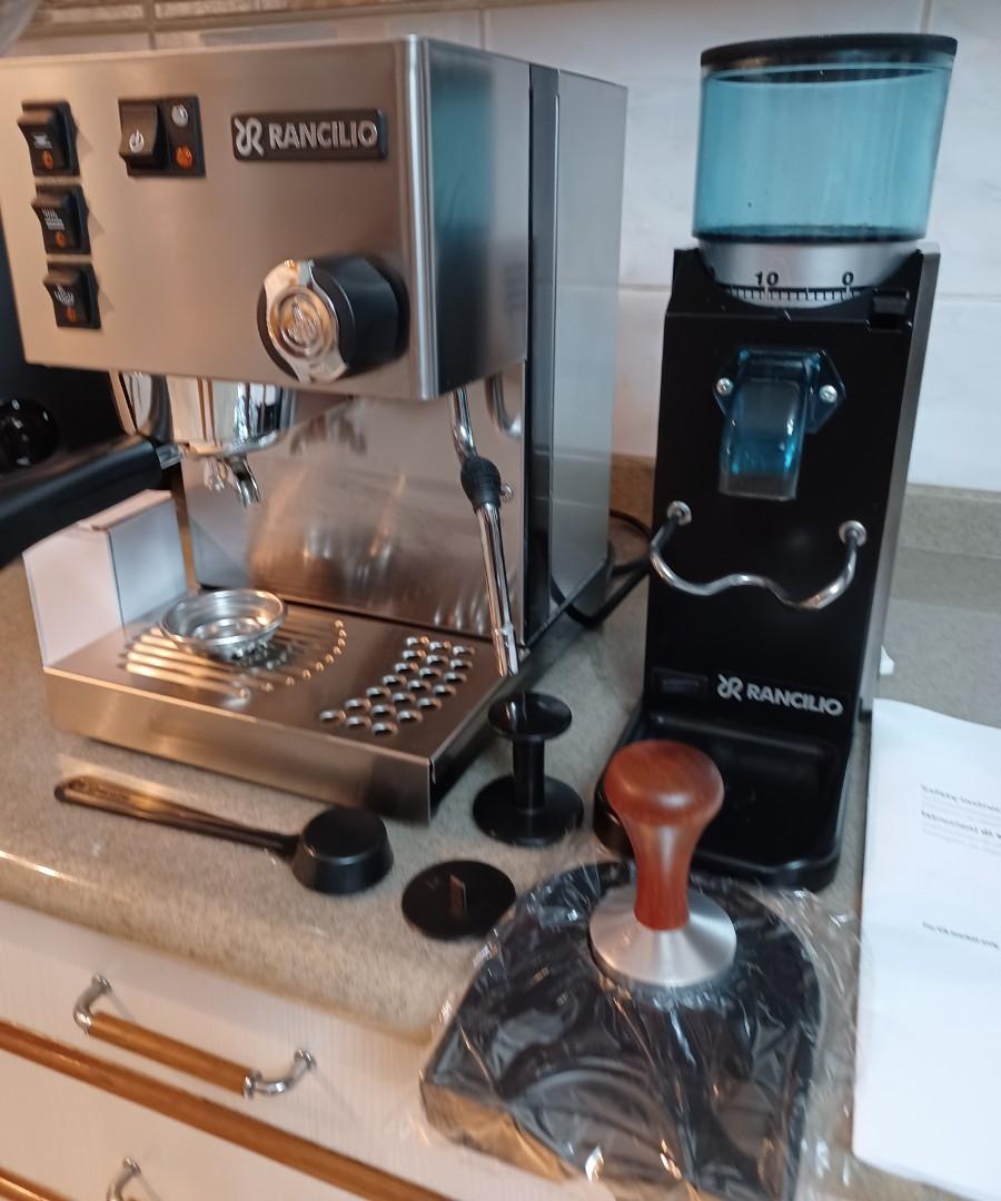 Rancilio Silvia and Rocky Doserless Grinder Espresso Coffee Machine, TV ...