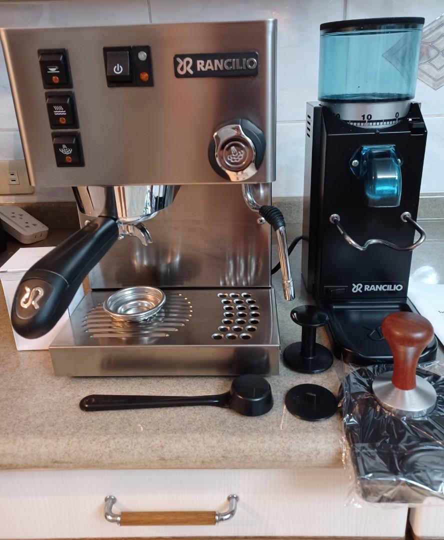 Rancilio Silvia and Rocky Doserless Grinder Espresso Coffee Machine, TV ...