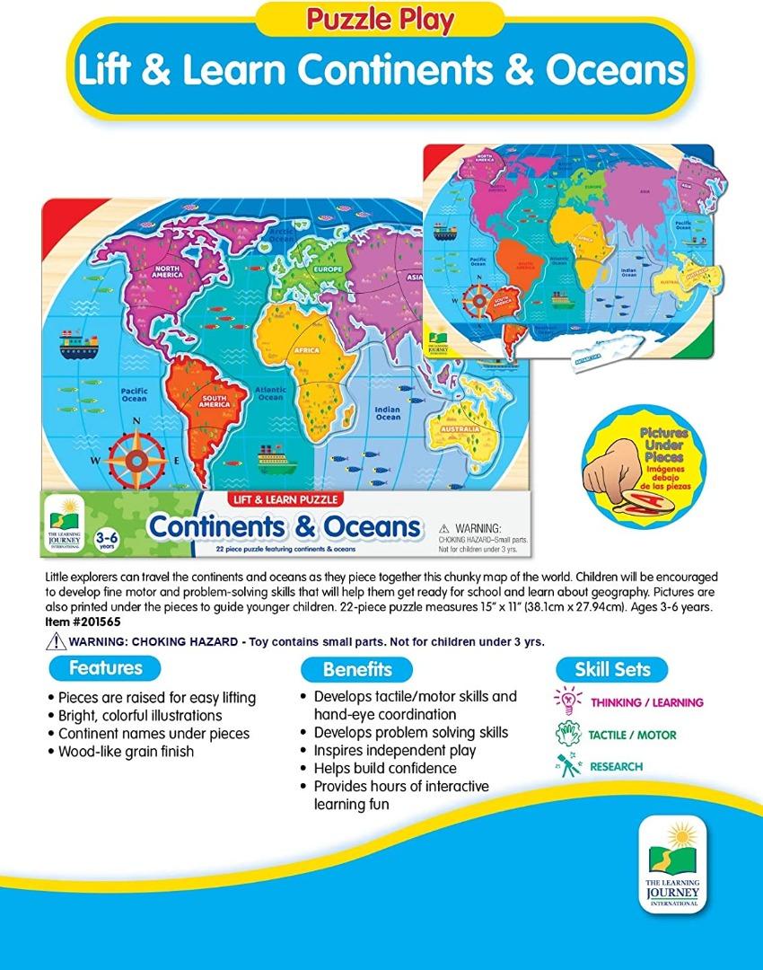 {READY STOCK} The Learning Journey 201565 Lift & Learn Continents ...