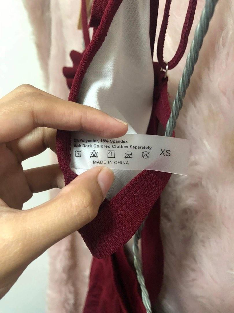 RED WINE SWIMSUIT, Women's Fashion, Swimwear, Bikinis & Swimsuits on ...