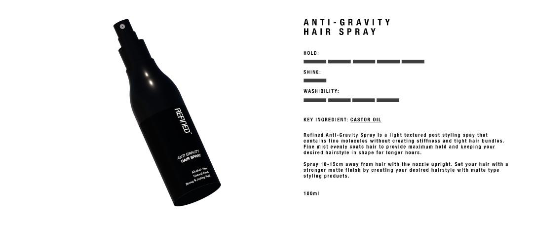 Refined Anti-Gravity Hair Spray | Alcohol-Free | Ultra Long Lasting, Beauty & Personal Care, Men ...
