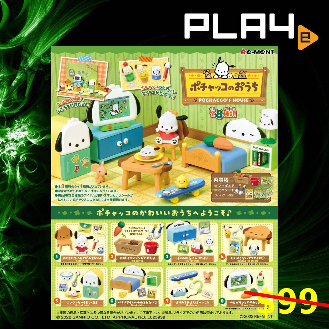Re-Ment Sanrio Pochacco's House (Set of 8) (7009272) Brand New, Hobbies ...