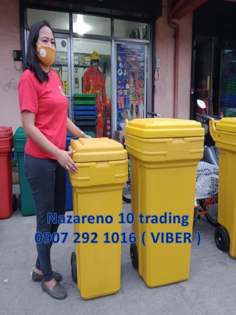 Roller king trash bin w/wheels 150L 320, Furniture & Home Living ...