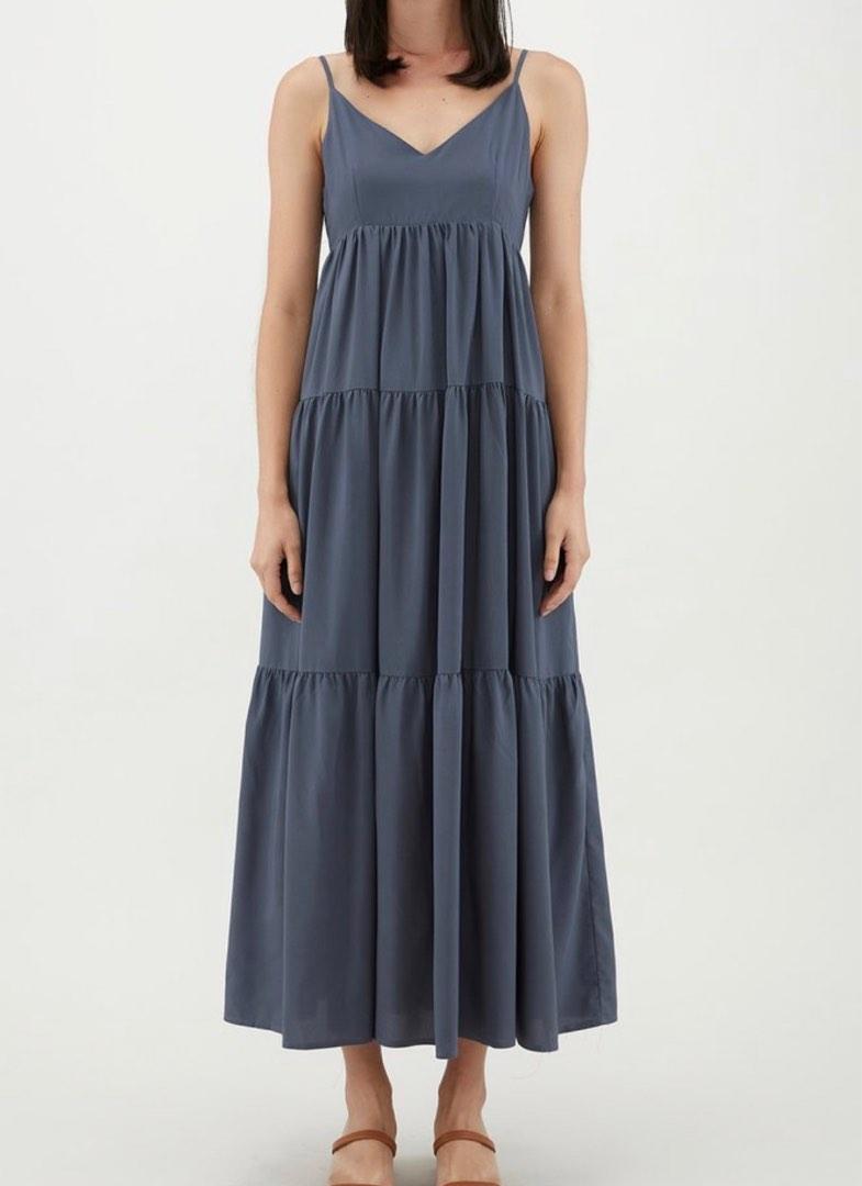 Romella Dress in Ash Blue, Women's Fashion, Dresses & Sets, Dresses on ...