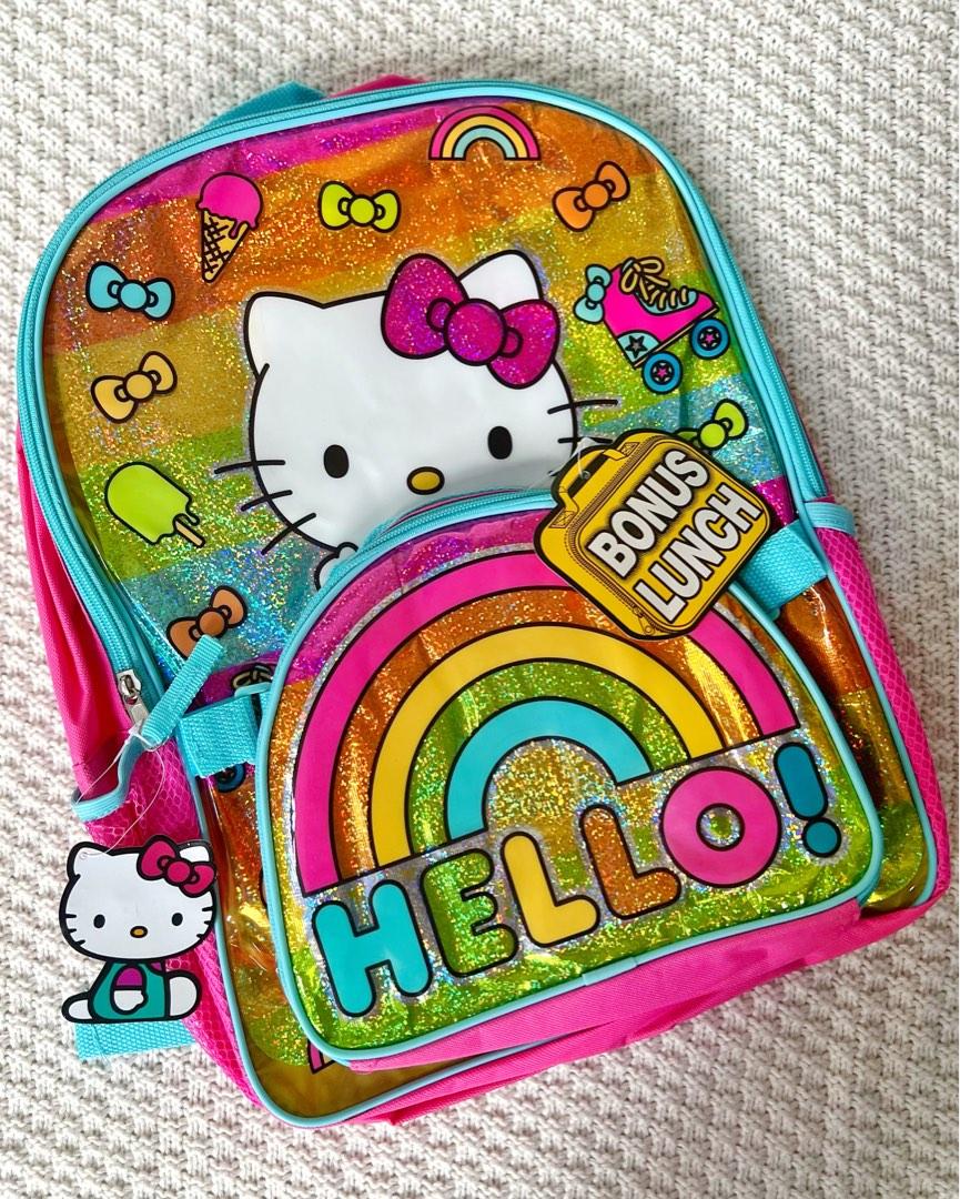 Sanrio Hello Kitty Rainbow Backpack With Lunch Kit (Large), Babies ...