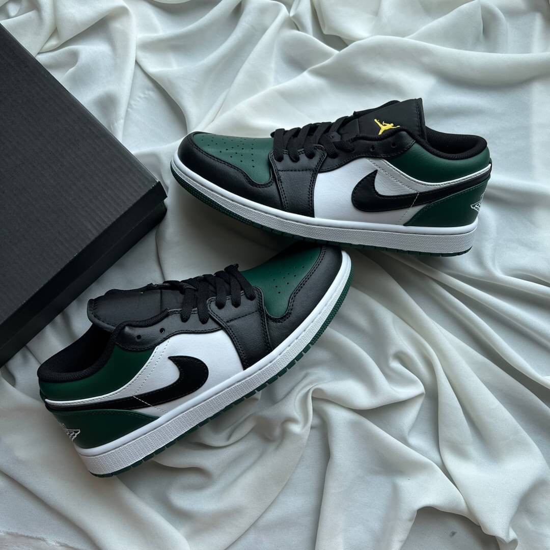 Sepatu Nike Air Jordan 1 Low Green Toe Original 100% BNIB, Fesyen Pria ...