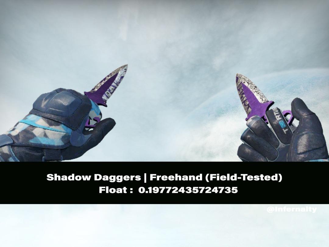 Shadow Daggers Freehand FT CSGO SKINS KNIVES, Video Gaming, Gaming ...