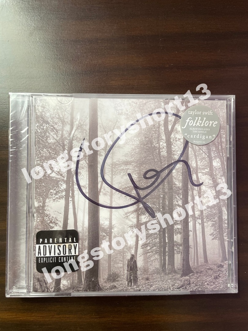 Signed Folklore - Taylor Swift , Hobbies & Toys, Music & Media, CDs ...