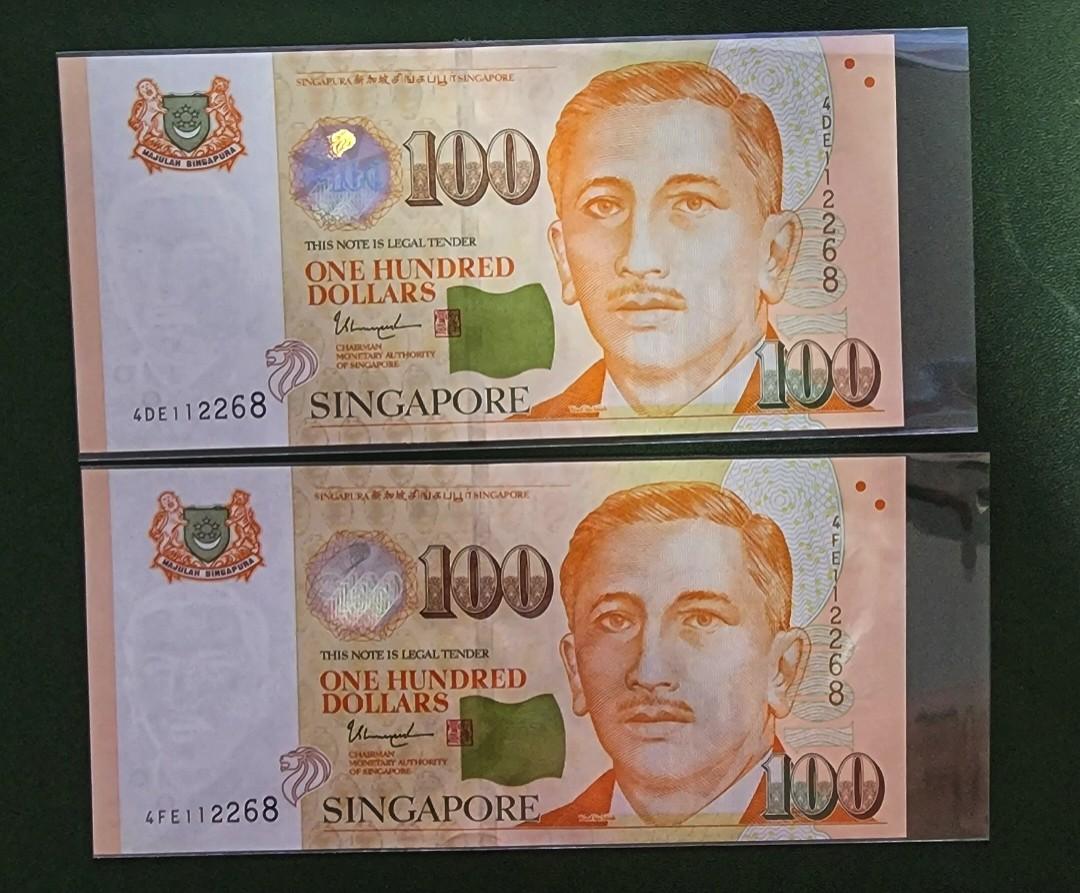 Singapore Brand new 100 Note Birth Date 11/ 22/ 68, Hobbies & Toys ...