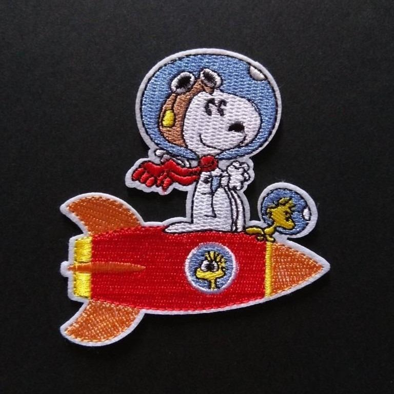 Snoopy Woodstock Moon Space Rocket Apollo Iron On Patch, Hobbies & Toys ...