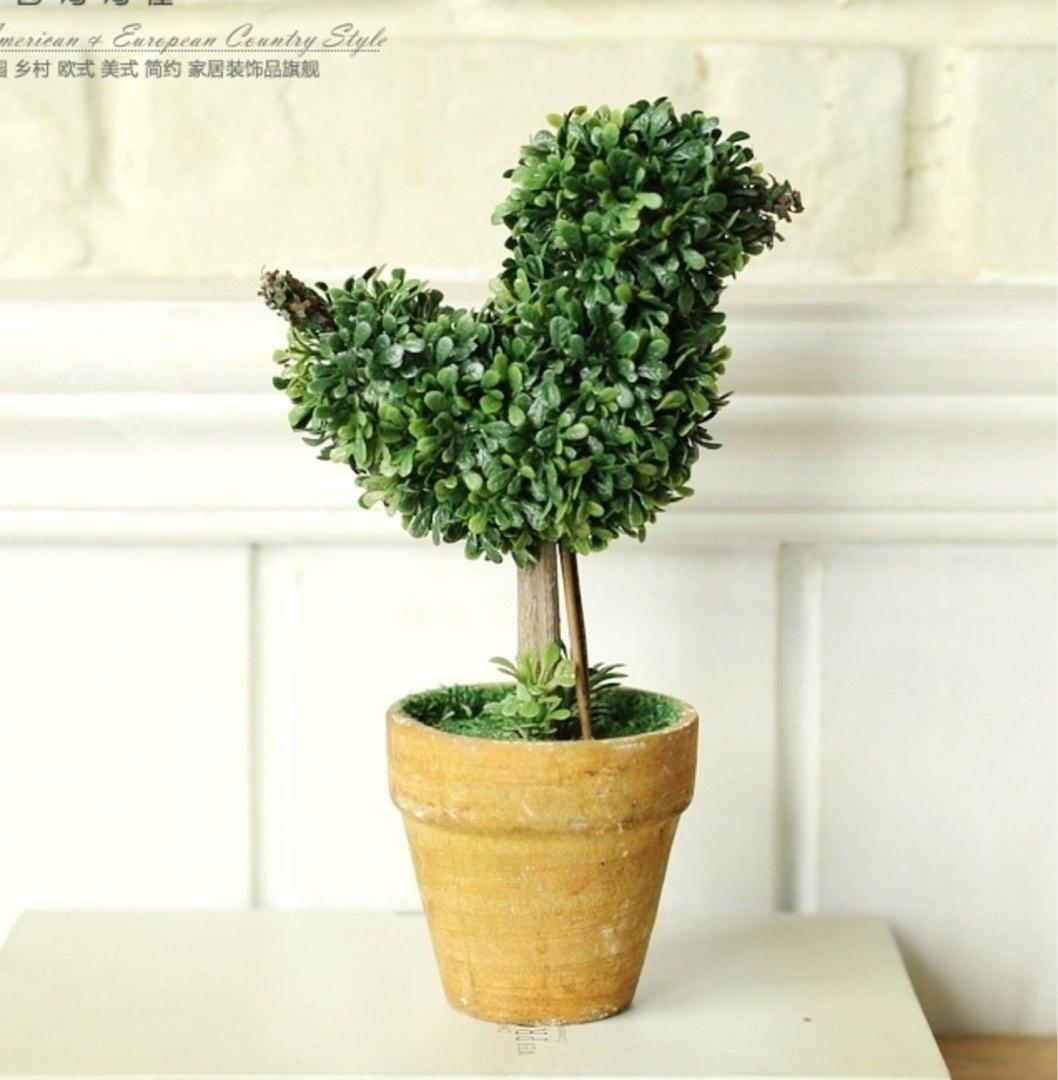 Sold separately- heart of bird shaped topiary, Furniture & Home Living ...