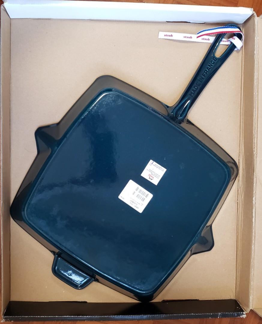 法國名牌STAUB琺瑯鑄鐵鍋Square Grill Cast Iron cookware, 傢俬＆家居, 廚具和餐具, 炊具及配件 ...