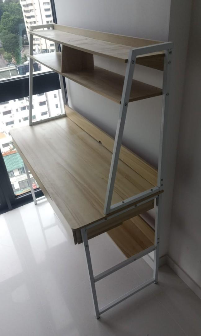 Study table with rack, Furniture & Home Living, Furniture, Tables ...
