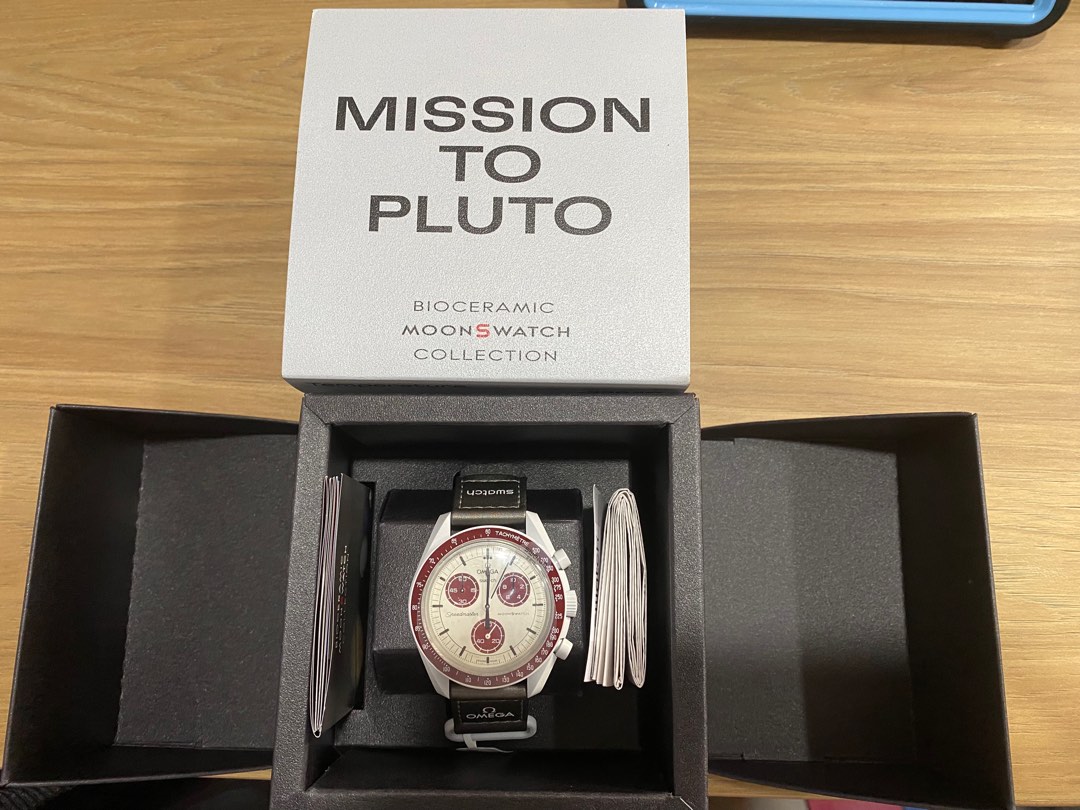 Swatch Omega watch: PLUTO, Luxury, Watches on Carousell
