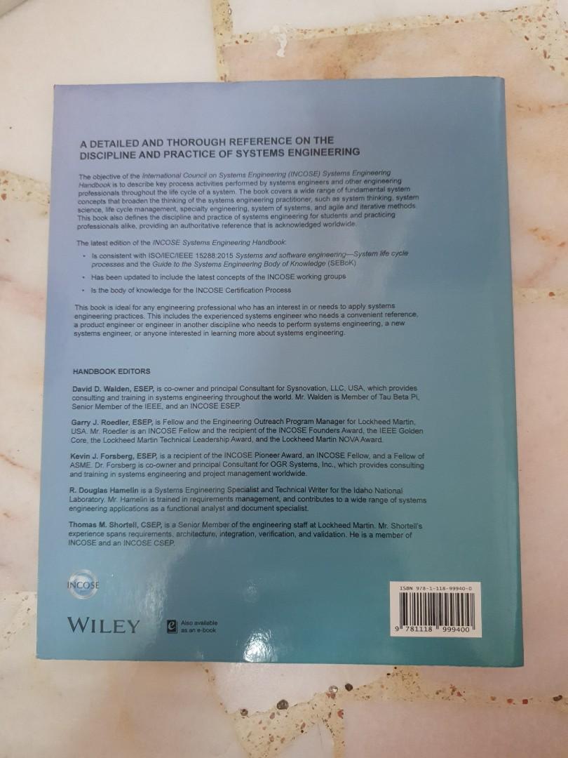 Systems Engineering Handbook by INCOSE, Hobbies & Toys, Books ...