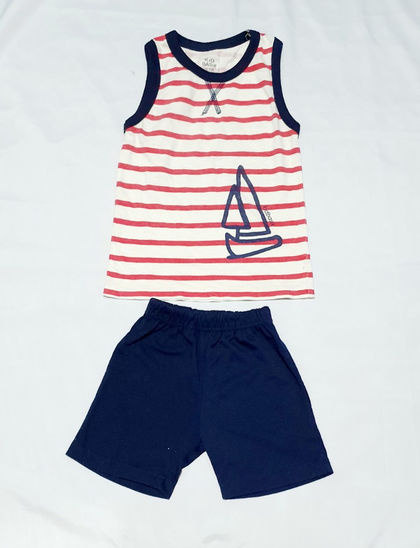 Terno short and sando, Babies & Kids, Babies & Kids Fashion on Carousell