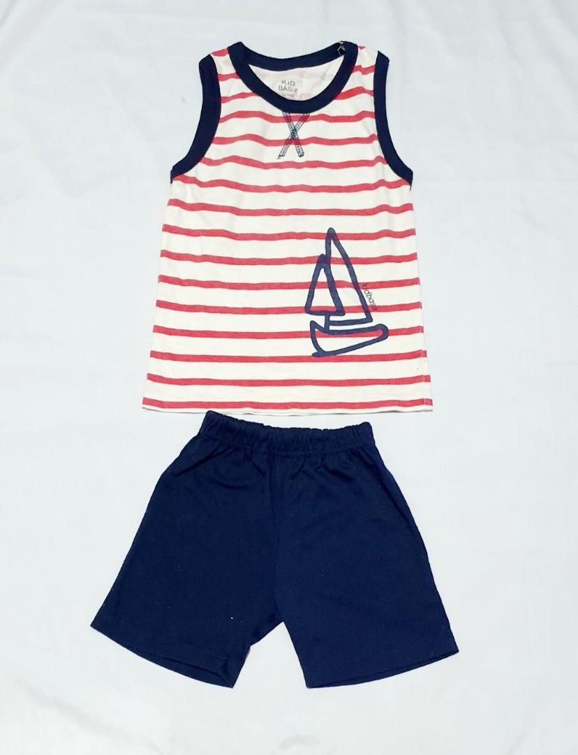 Terno short and sando, Babies & Kids, Babies & Kids Fashion on Carousell