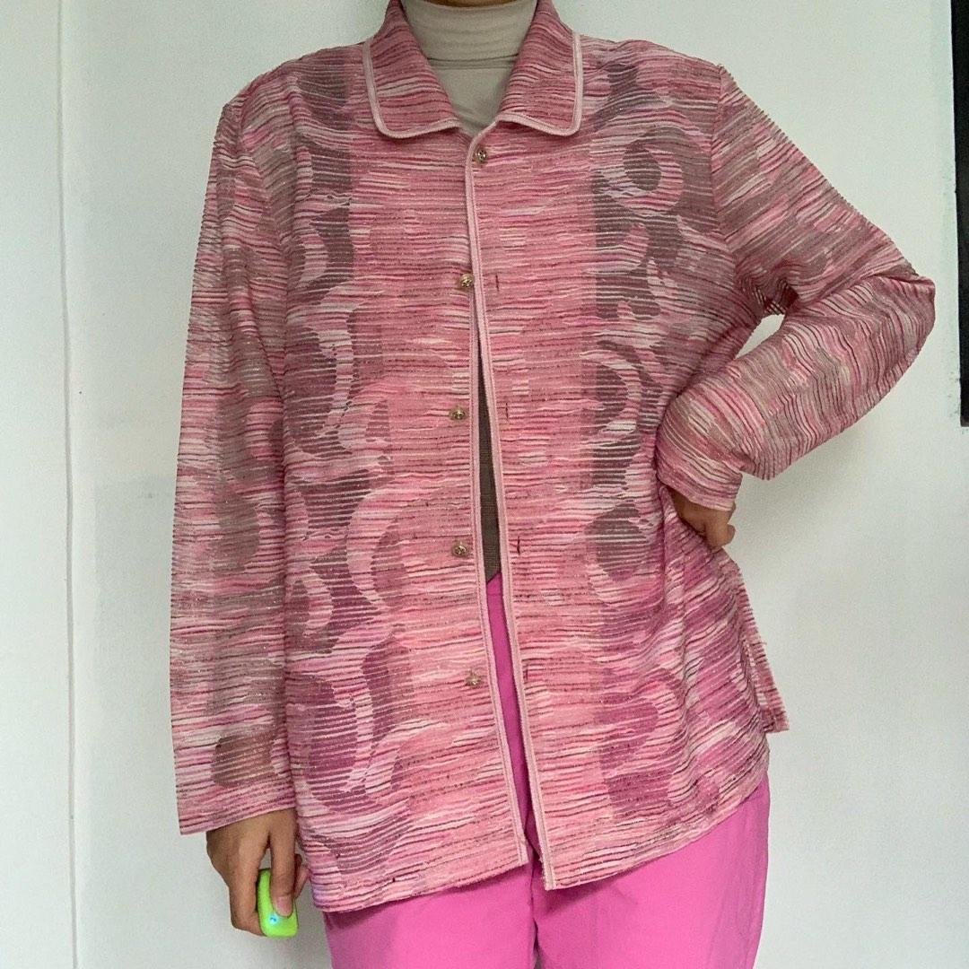 texture blazer shirt, Fesyen Wanita, Pakaian Wanita, Baju Luaran di ...