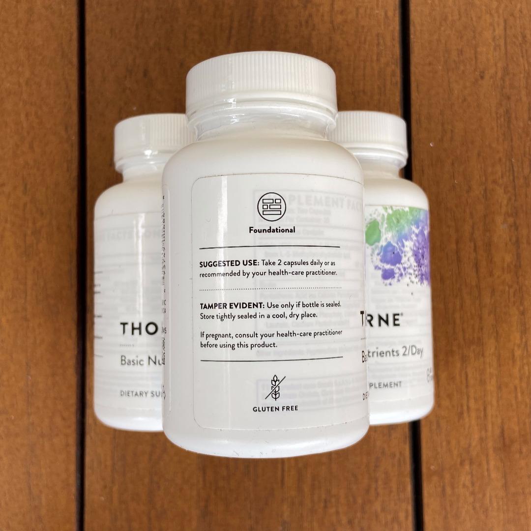 Thorne Basic Nutrient Multivitamin 2/Day Daily Supplement, Health ...