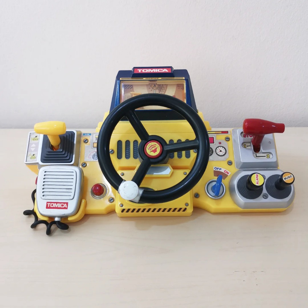 Rare Vintage Tomy Tomica Bulldozer Steering Wheel Dashboard Toy ...