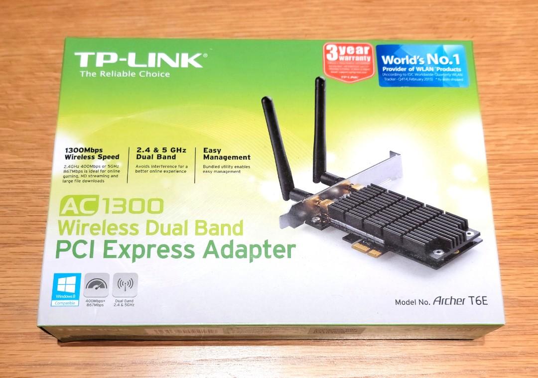 TP Link Archer T6E AC1300 Wireless Dual Band PCI Express Adapter WiFi ...