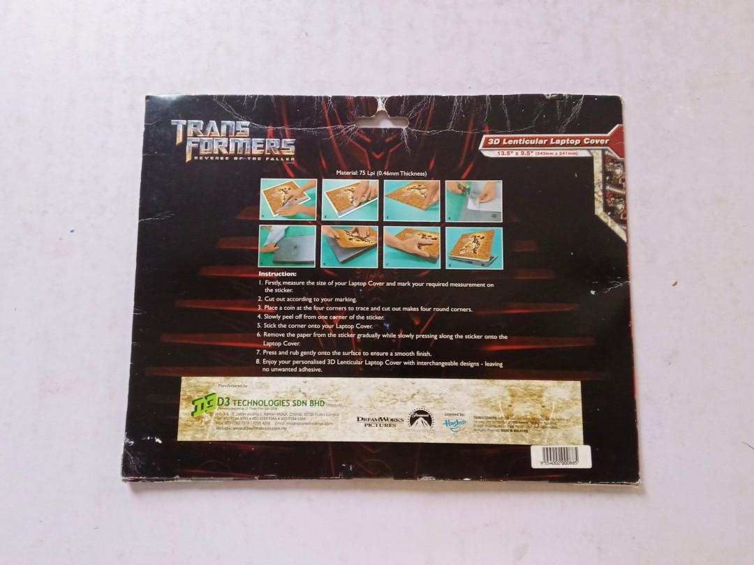 Transformers Revenge Of The Fallen 3D Lenticular Laptop Cover ...