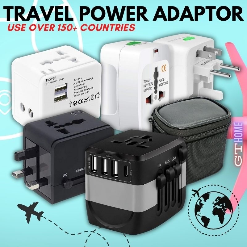 Universal Travel Power Adapter with USB Port MMZ1956, Hobbies & Toys ...