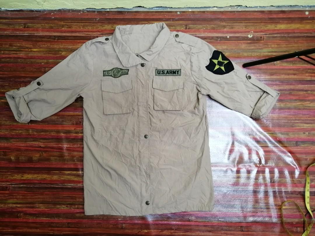 Us army kemeja, Men's Fashion, Activewear on Carousell