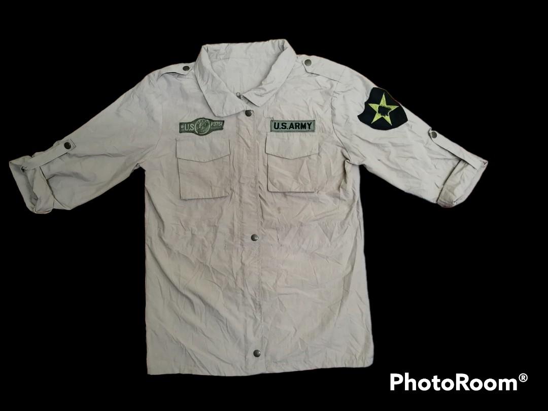 Us army kemeja, Men's Fashion, Activewear on Carousell