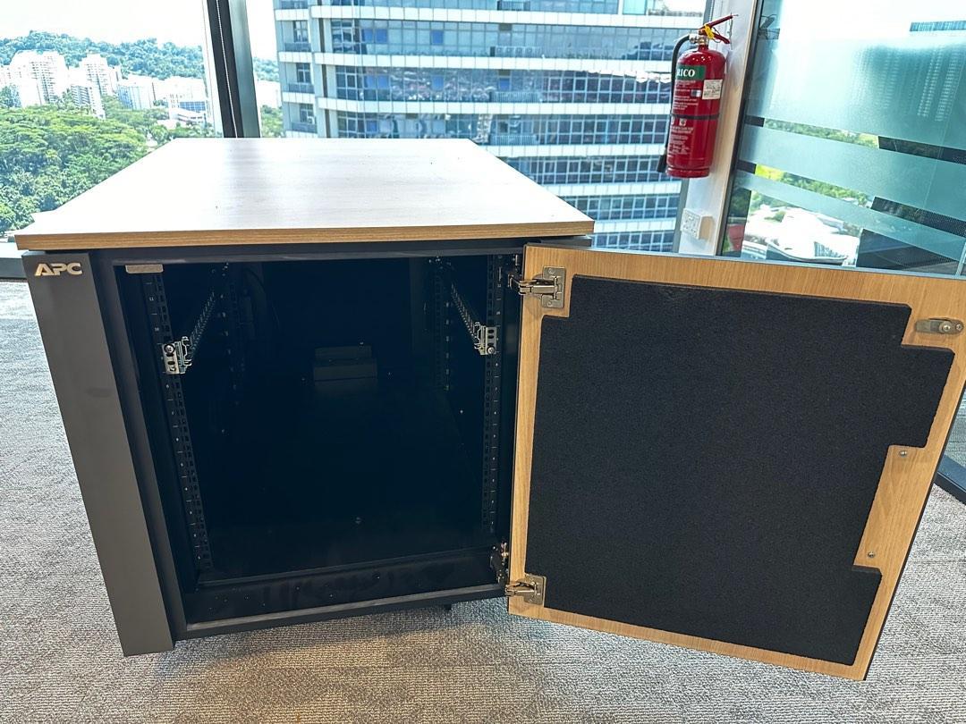 Used APC AR4000MV Mini, Soundproof Server Rack Enclosure, Grey and Oak ...