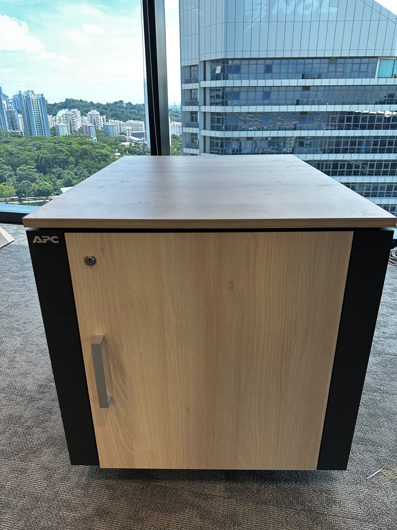 Used APC AR4000MV Mini, Soundproof Server Rack Enclosure, Grey and Oak ...