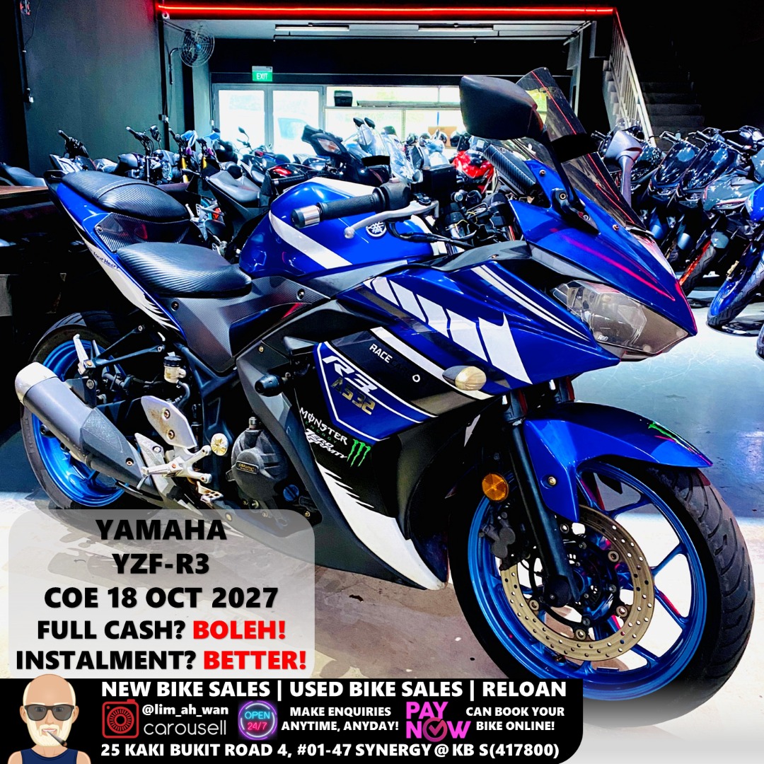 USED Yamaha R3, Motorcycles, Motorcycles for Sale, Class 2A on Carousell