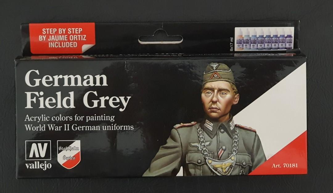 Vallejo German grey uniform acrylic paint set model Tamiya, Hobbies ...