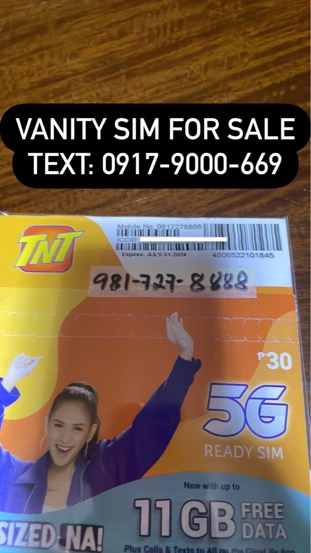 Vanity Sim TNT 0981 727 8888, Mobile Phones & Gadgets, Mobile & Gadget ...