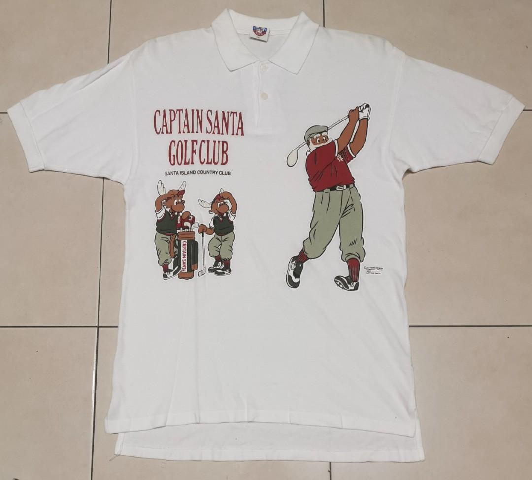 Vintage Captain Santa Polo Shirt, Men's Fashion, Tops & Sets, Tshirts ...