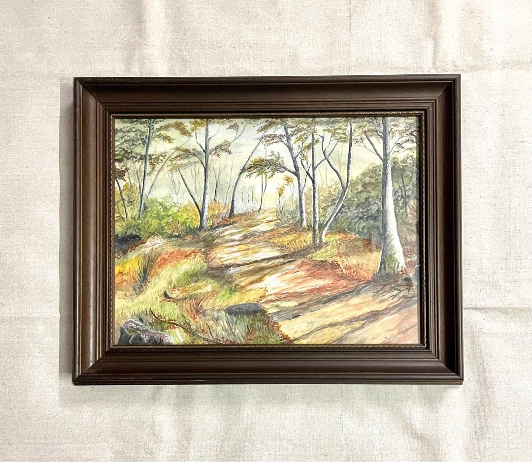 Vintage English Original Watercolour Wooden Framed 50x40cms, Furniture ...