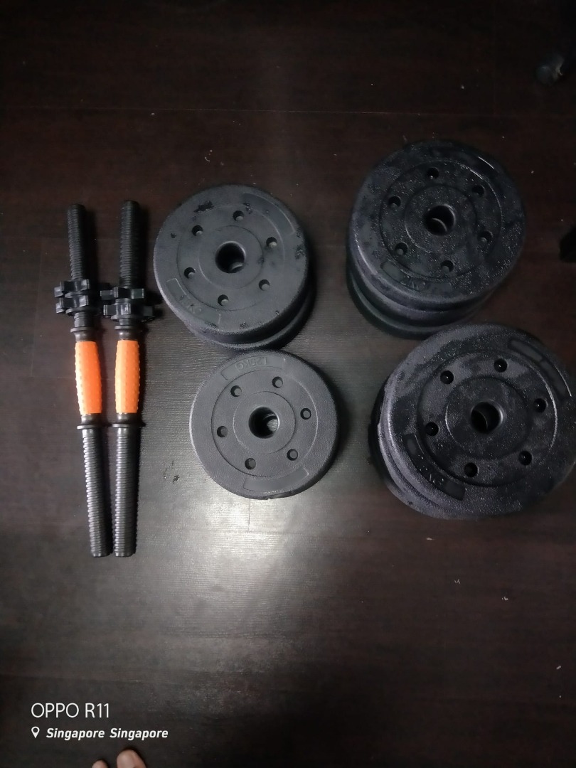 weights and the stick, Sports Equipment, Exercise & Fitness, Weights ...