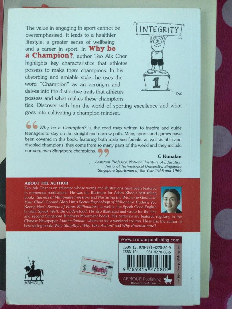 Why be a champion, Hobbies & Toys, Books & Magazines, Fiction & Non ...