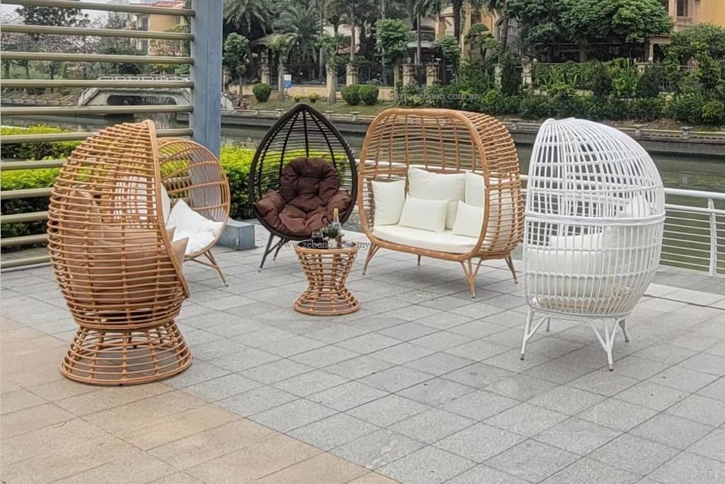 wicker rattan round classic lounge chair, Furniture & Home Living, Home ...