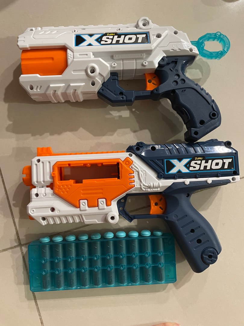 X shot nurf gun (price for both), Hobbies & Toys, Toys & Games on Carousell