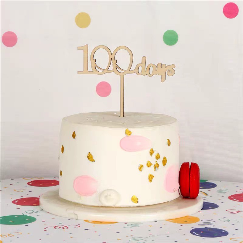 100 days cake topper, Food & Drinks, Homemade Bakes on Carousell