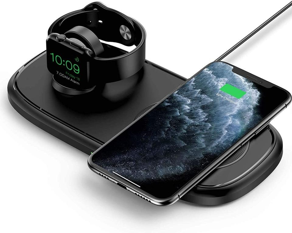 1505) Seneo Wireless Charger, Upgrade Version 2 in 1 Wireless Charging ...