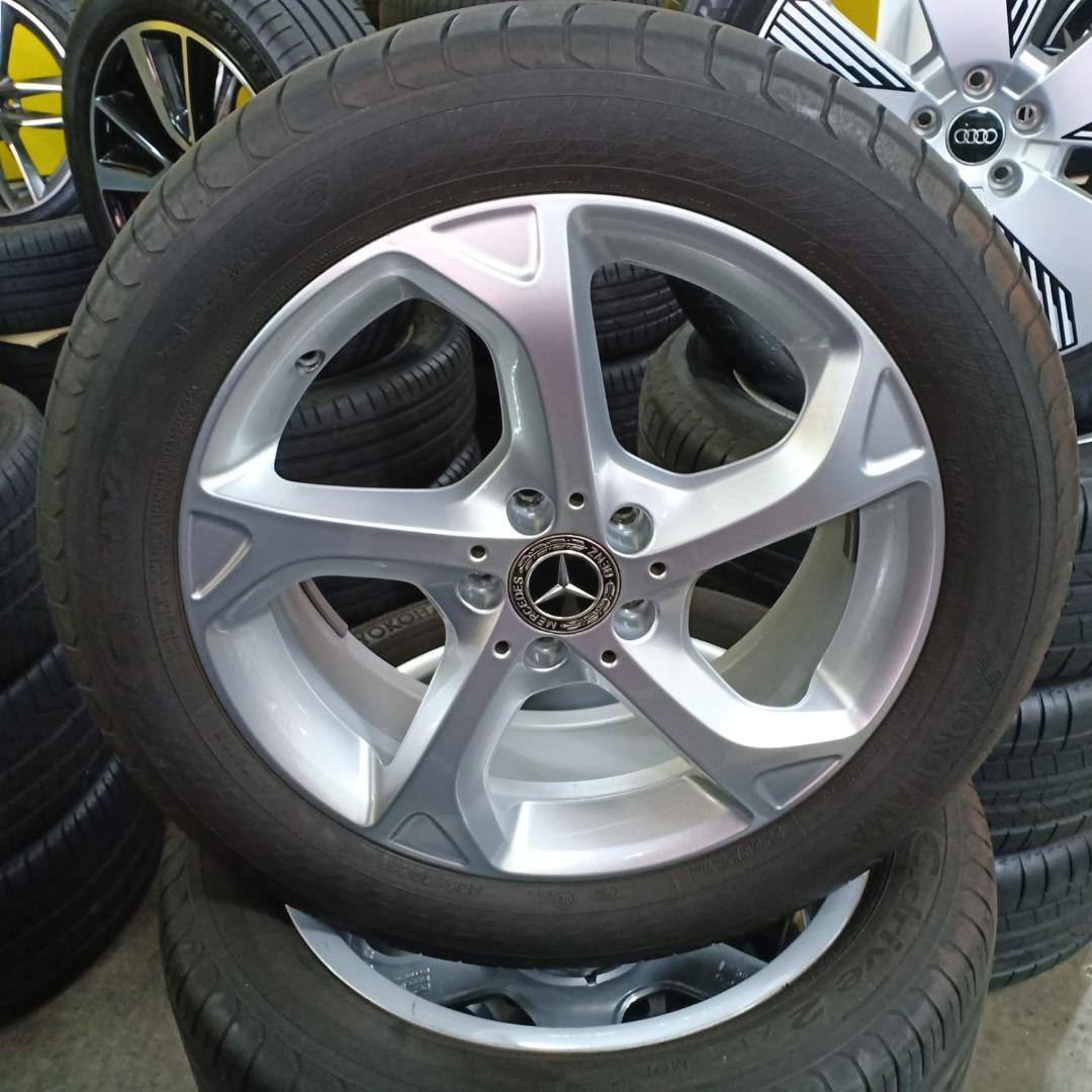 18" Mercedes Benz Original rims & CDrive2 (RFT) tyres, Car Accessories, Tyres & Rims on Carousell