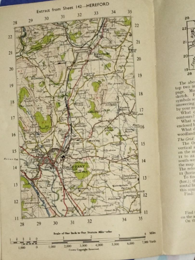 67-year old Vintage Map Reading Book, Hobbies & Toys, Memorabilia ...