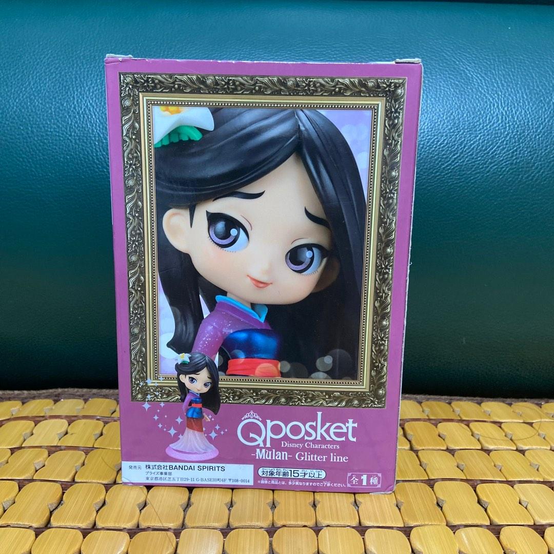 全新未開封 迪士尼 花木蘭 模型 公仔 擺設 Disney Character Mulan Glitter Line Qposket QP ...