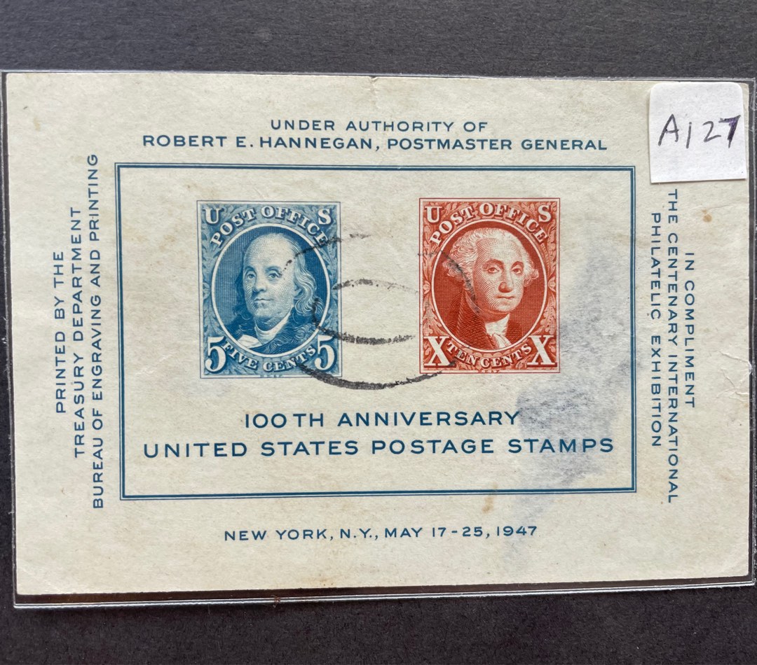 A127 - USA 100th Anniversary of United States Postage Stamps - In ...