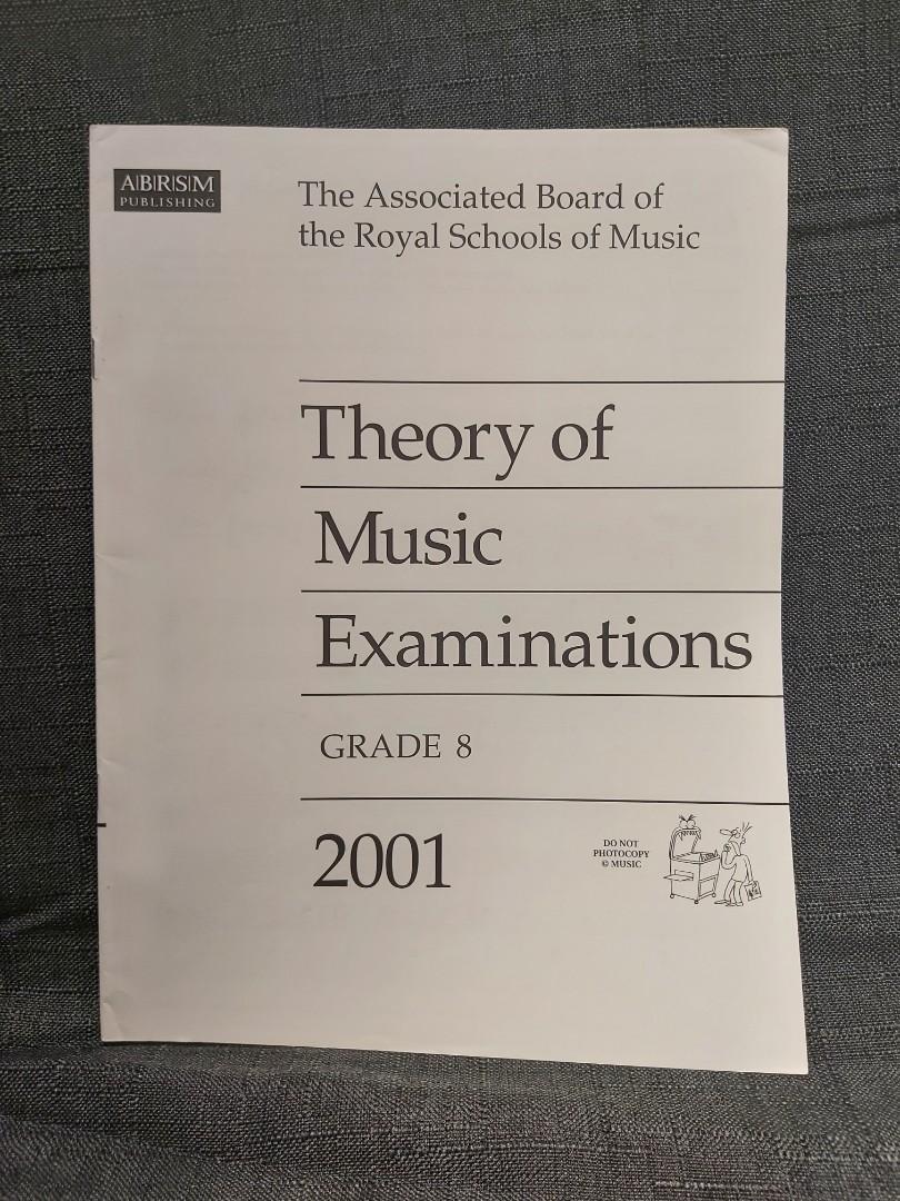 ABRSM Music Theory Exam Grade 8 Past Paper 2001, 興趣及遊戲, 書本 & 文具, 書本及雜誌 ...