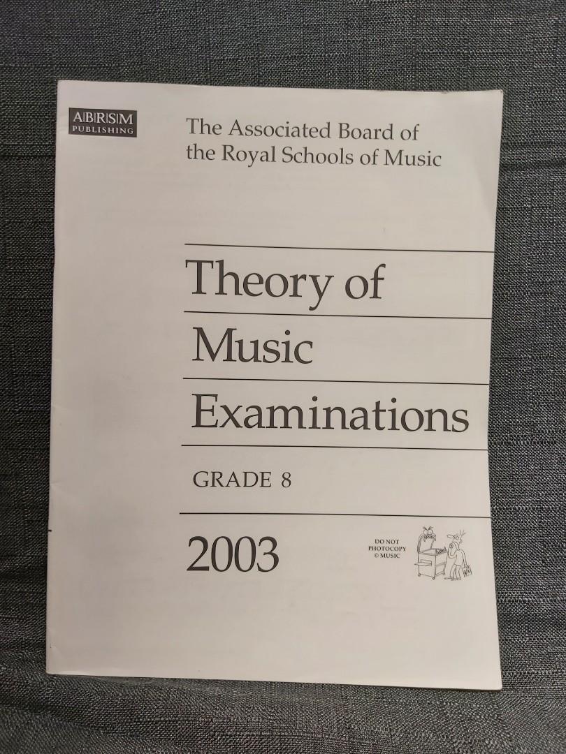 ABRSM Music Theory Exam Grade 8 Past Paper 2003, 興趣及遊戲, 書本 & 文具, 書本及雜誌 ...